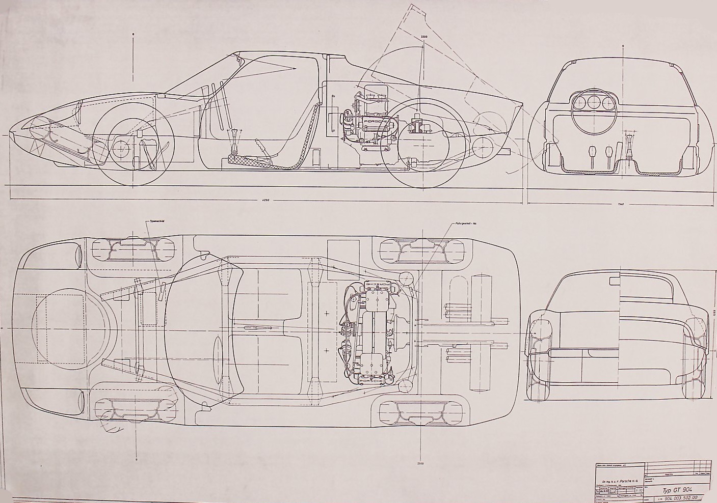 Porsche 904 blueprint | Porsche cars history
