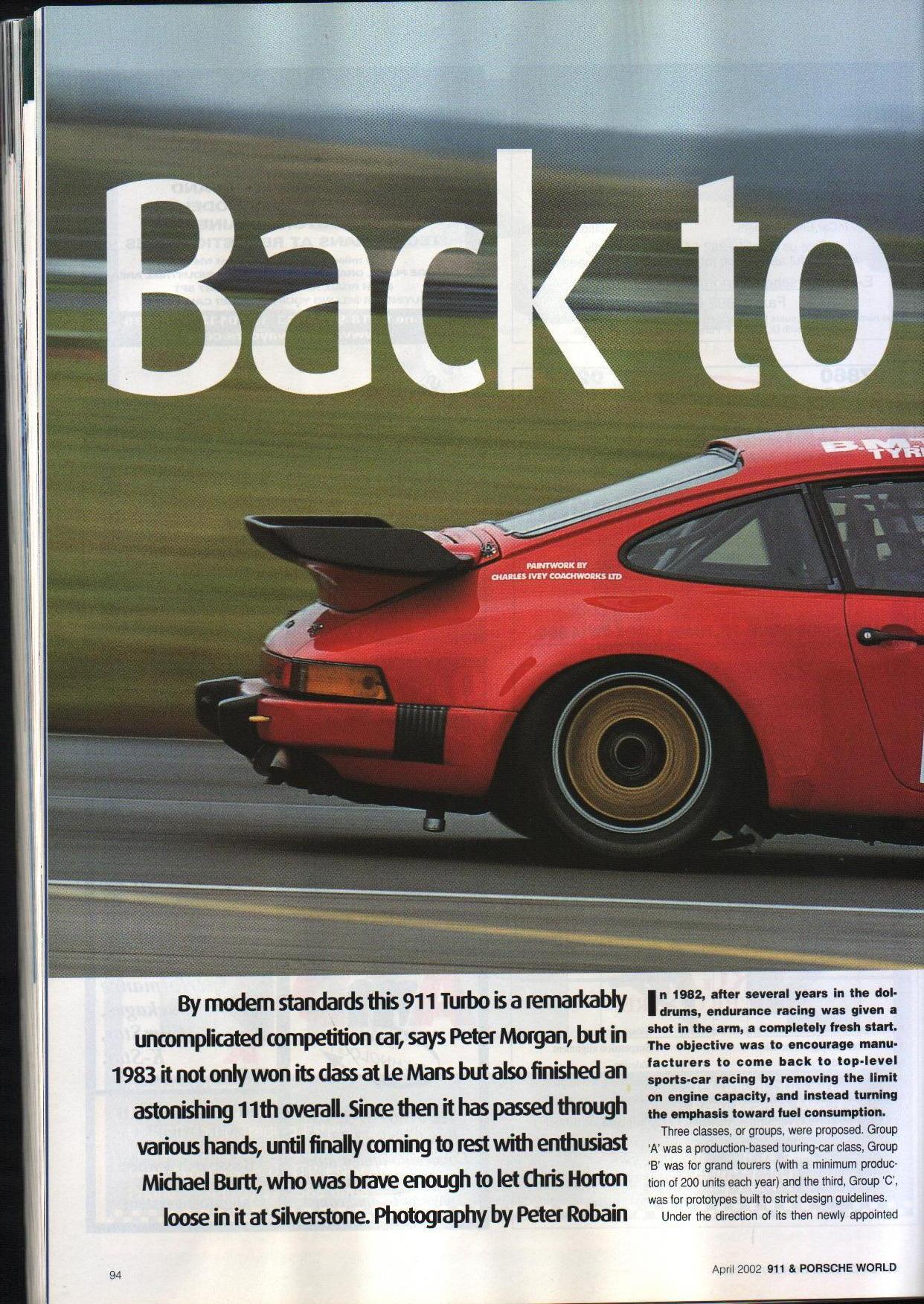 Porsche 930 Group B (911&Porsche world mag.) | Porsche cars history