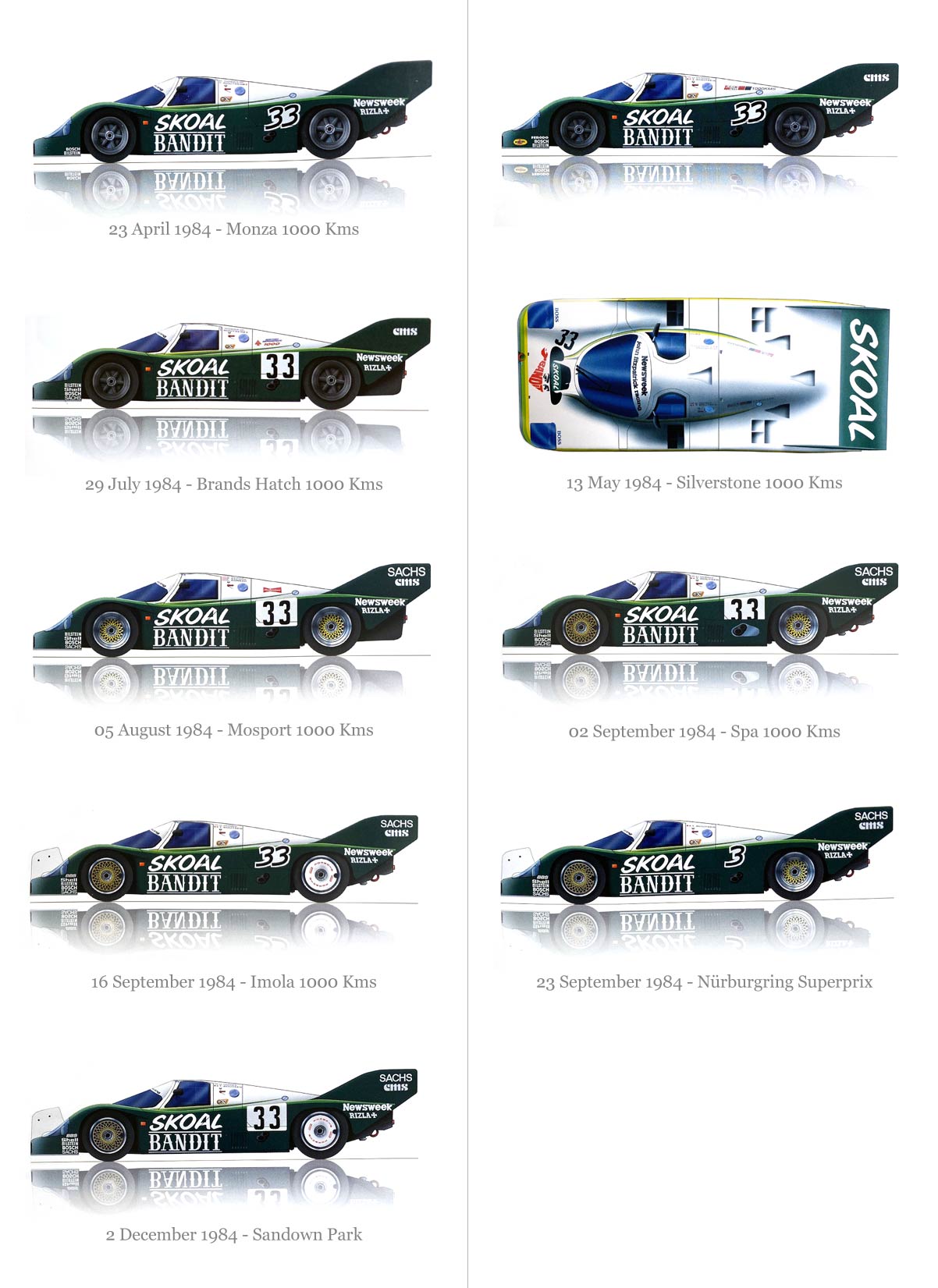 Porsche-956 chassis 114 liveries | Porsche cars history