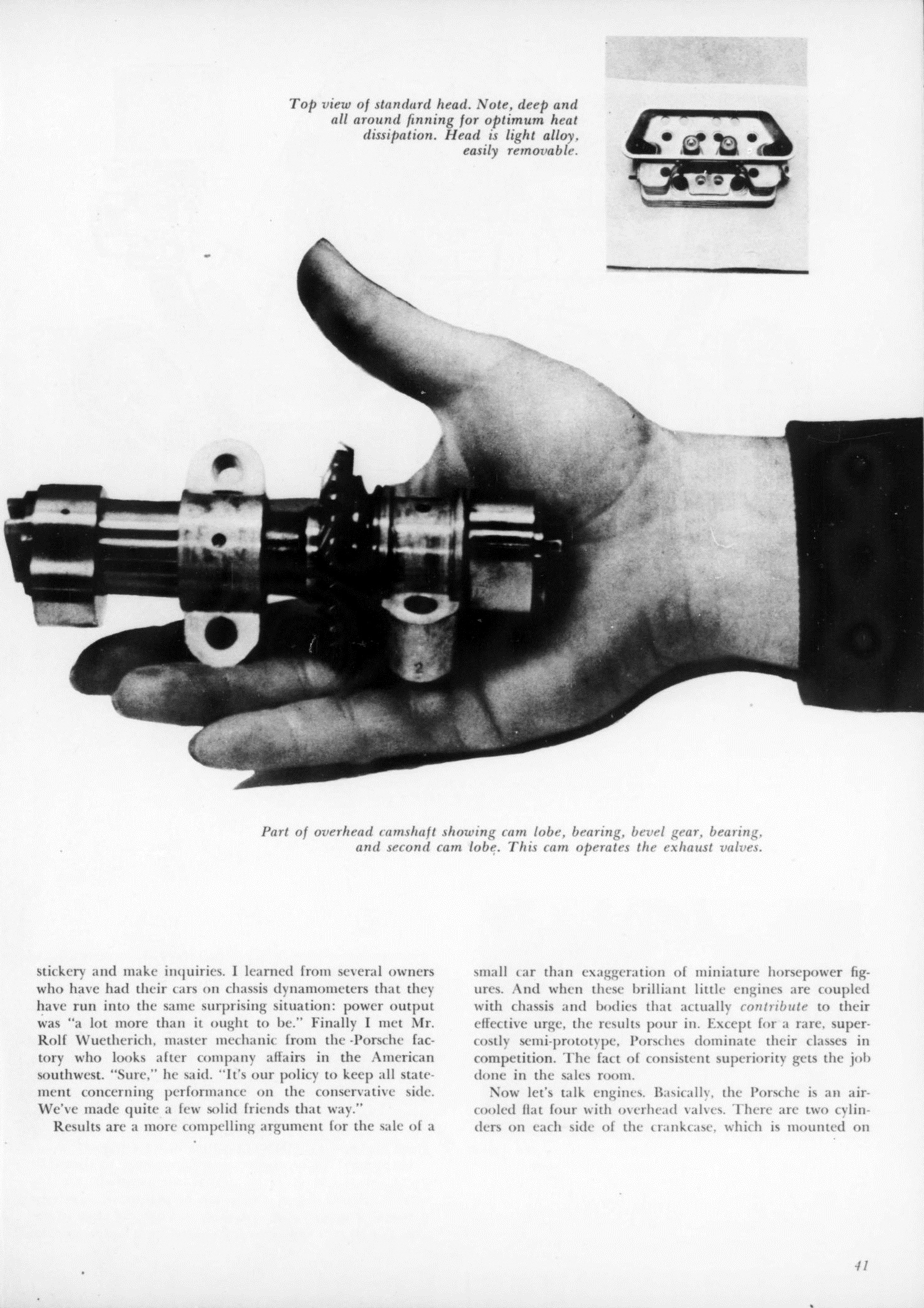 Porsche engine typ 547 (Sports Cars Illustrated mag., 06/1956 ...