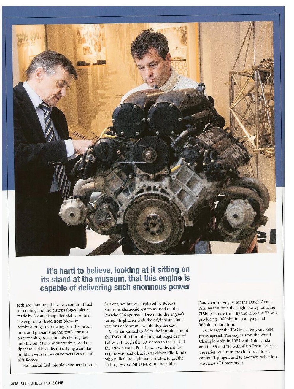 TAG Porsche F1 Turbo (TTE-P01) Engine | Porsche cars history