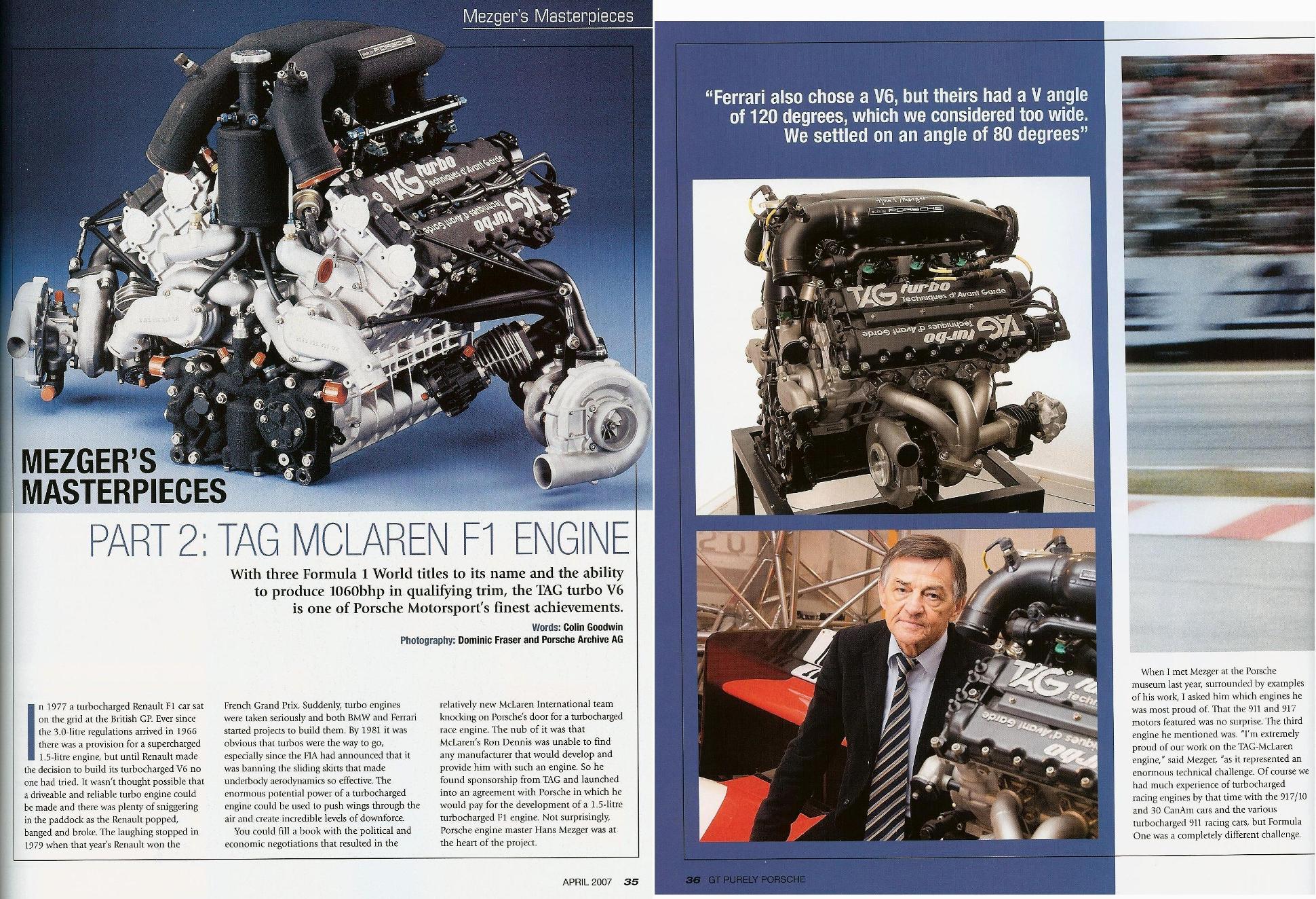 TAG Porsche F1 Turbo (TTE-P01) Engine | Porsche cars history