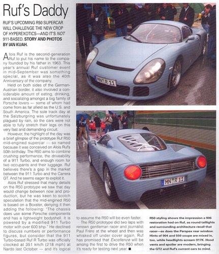 RUF R50, 2004 | Porsche cars history