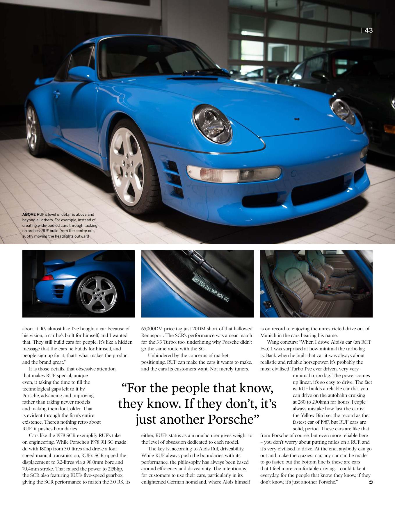 RUF: CTR2 Sport, RCT Evo, CTR (Total 911 mag., 2018) | Porsche cars history