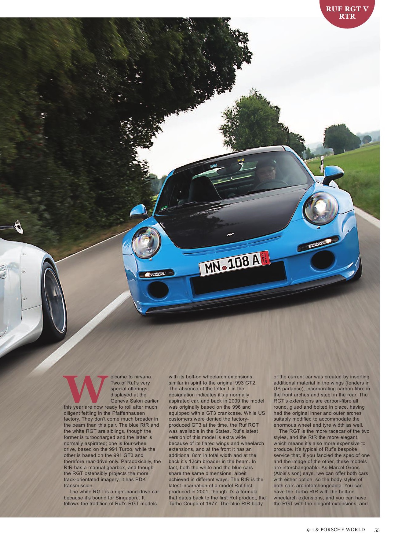 RUF RtR & RGT (911 & Porsche world mag.) | Porsche cars history