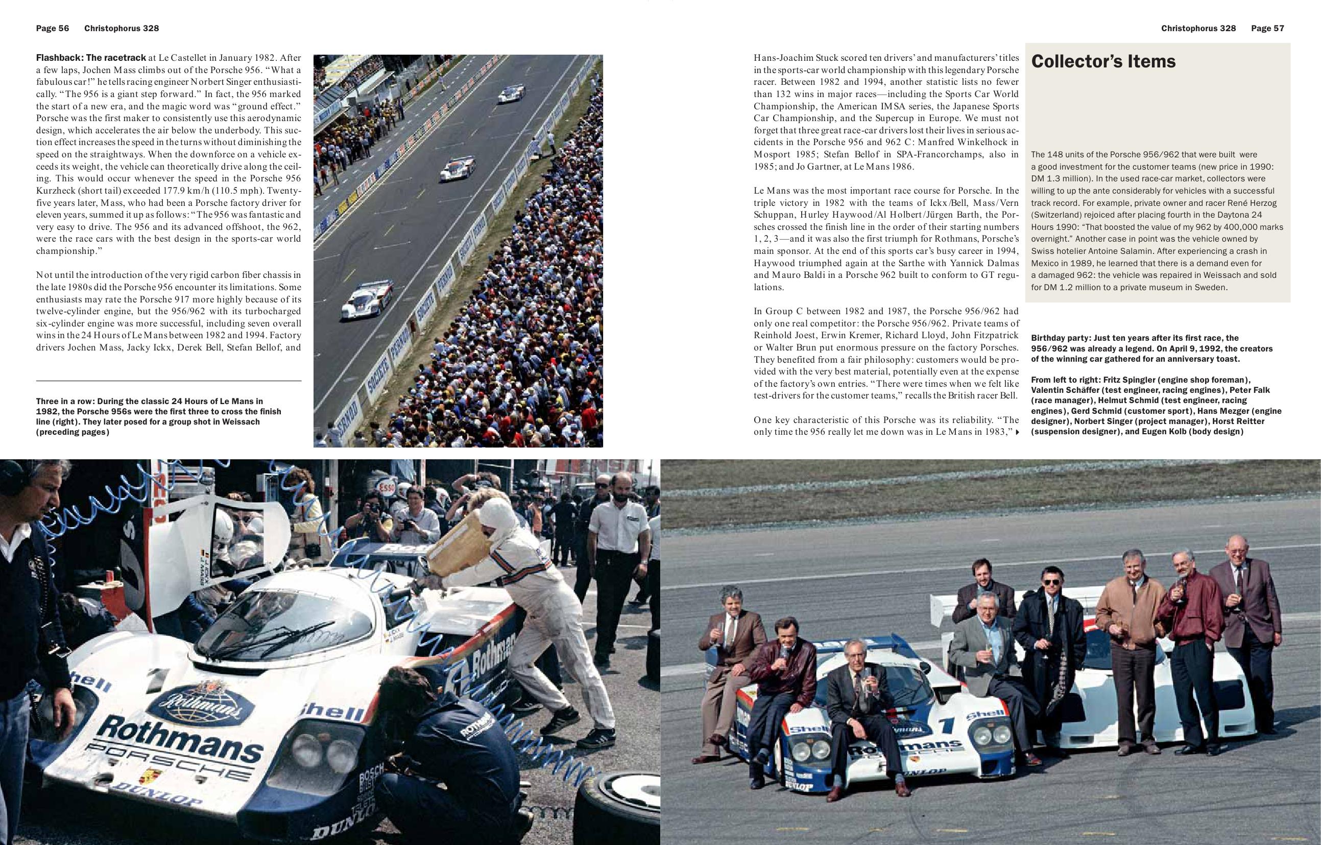 Porsche 956: triple win at 24 Hours of Le Mans, 1982 (Christophorus mag ...