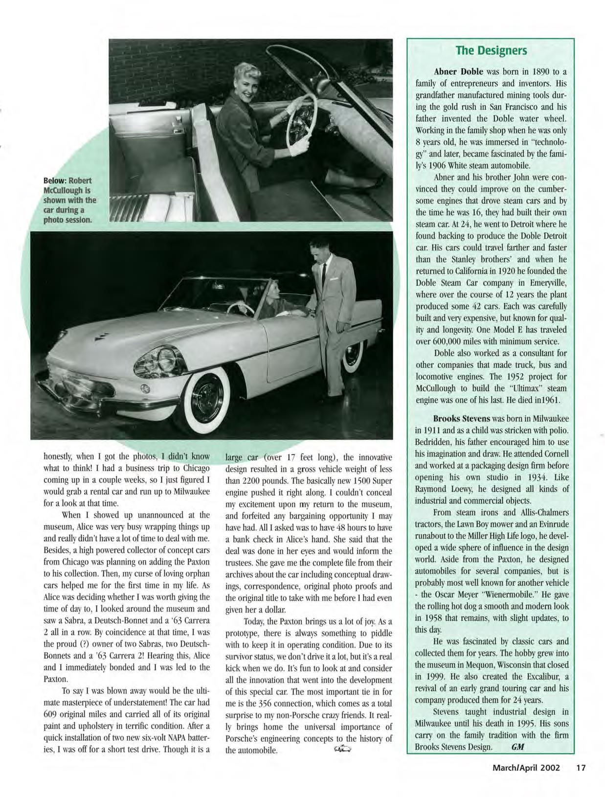 Paxton Phoenix with Porsche-356 engine (356 registry mag., 2002 ...