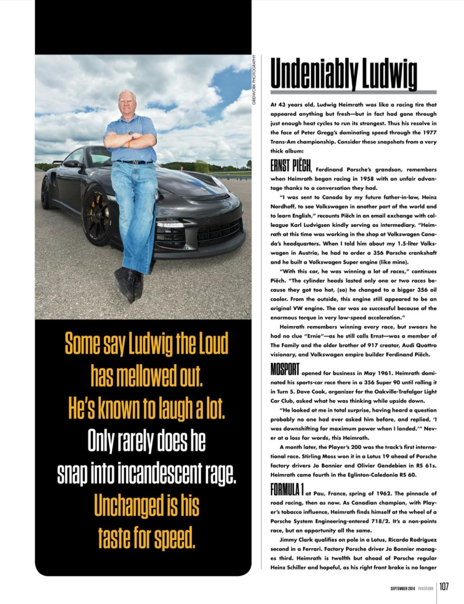 Porsche’s drivers: Peter Gregg & Ludwig Heimrath (Porsche panorama mag ...