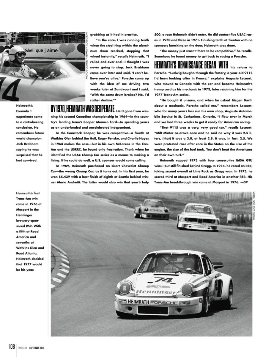 Porsche’s drivers: Peter Gregg & Ludwig Heimrath (Porsche panorama mag ...