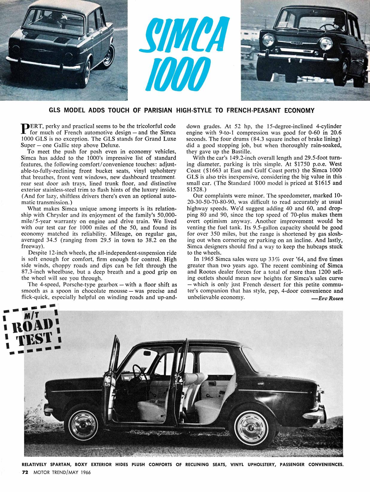 Simca (900, 900S, 1000, 1000GLS, 1000 Special, Rallye) with Porsche ...