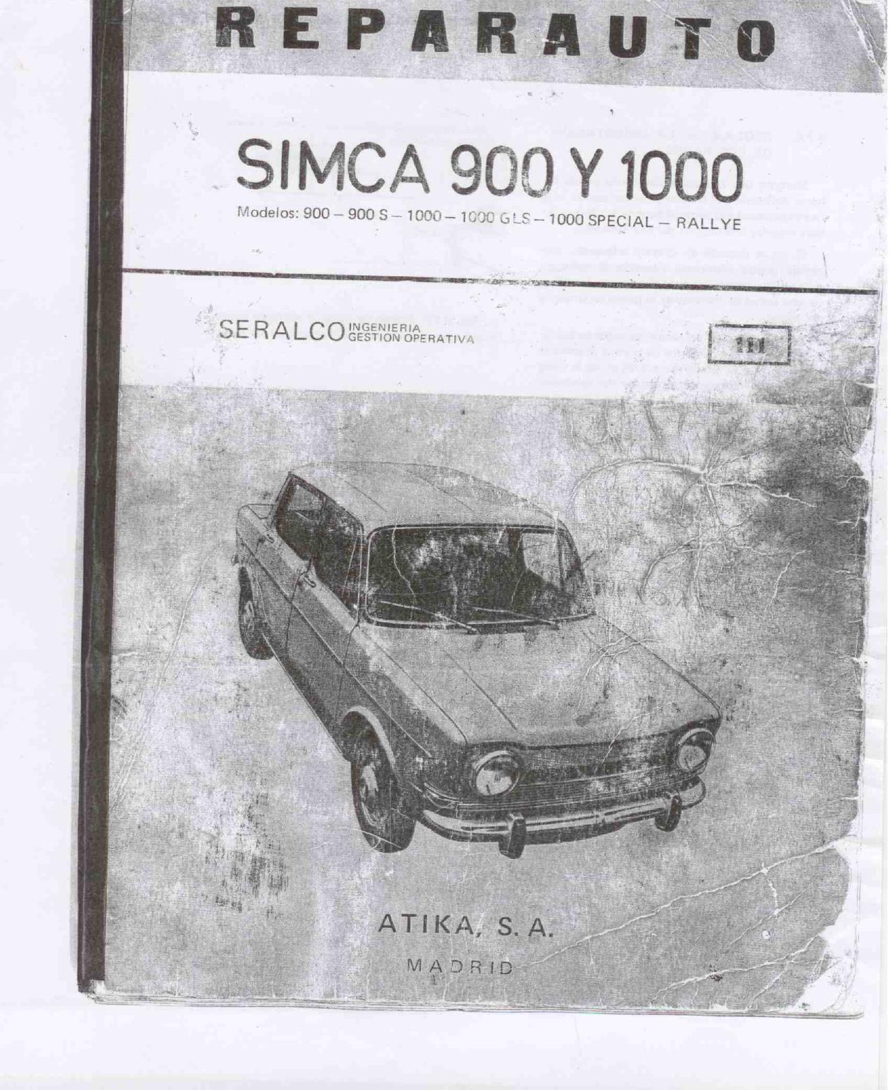 Simca (900, 900S, 1000, 1000GLS, 1000 Special, Rallye) with Porsche ...