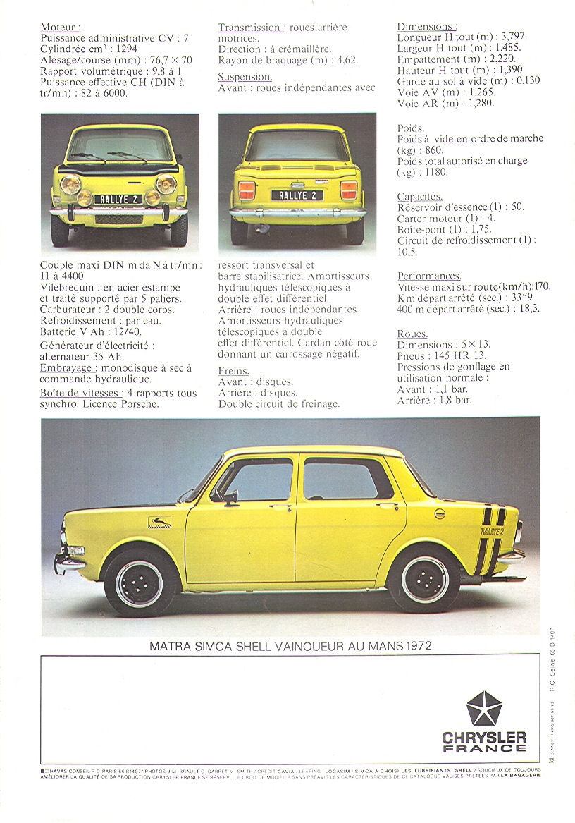 Simca (900, 900S, 1000, 1000GLS, 1000 Special, Rallye) with Porsche ...